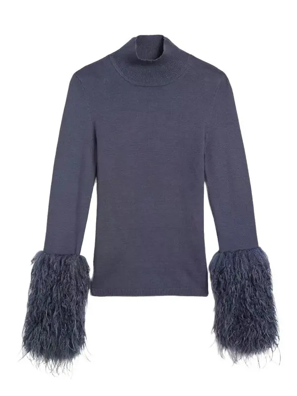 Apparis Aspen Faux-fur Cuff Sweater - Blue