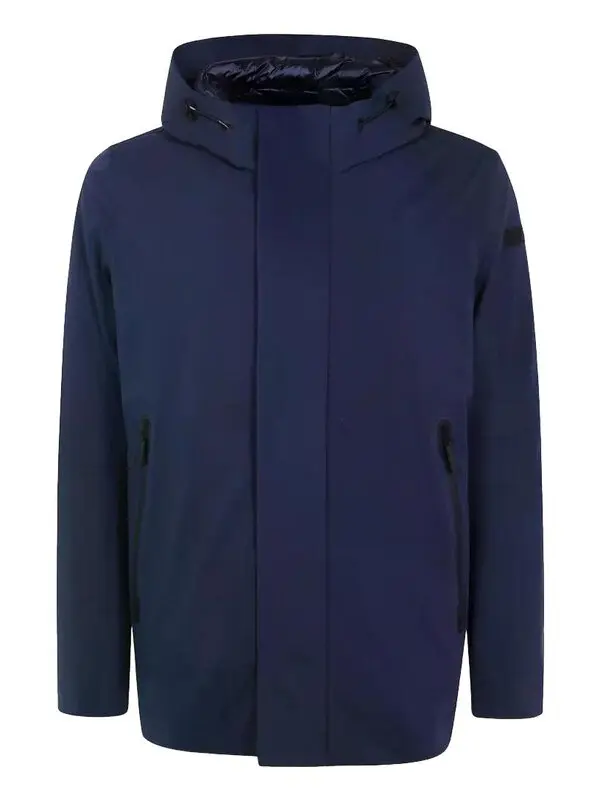 RRD Hooded Logo-patch Performance Jacket - Blue