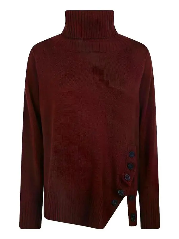 PIERANTONIOGASPARI Button-detail Roll-neck Sweater - Red