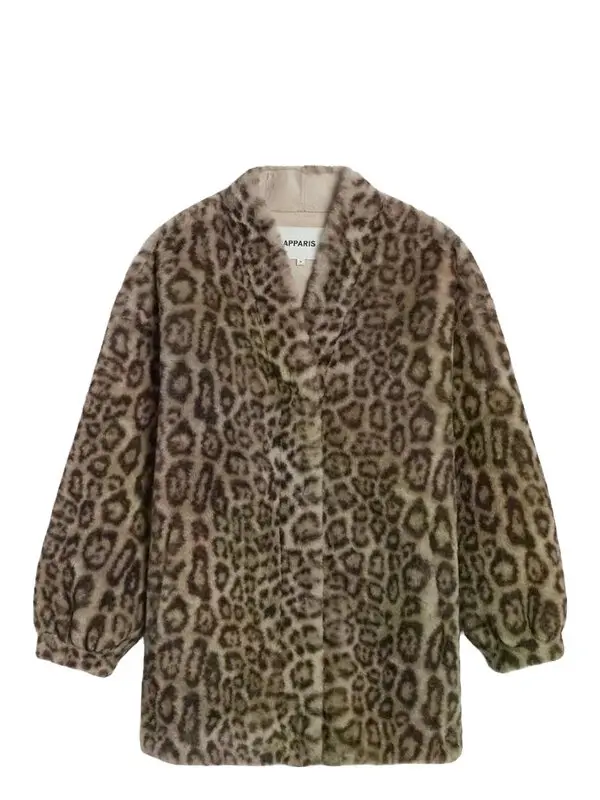 Apparis Jane Leopard-print Faux-fur Coat - Neutrals