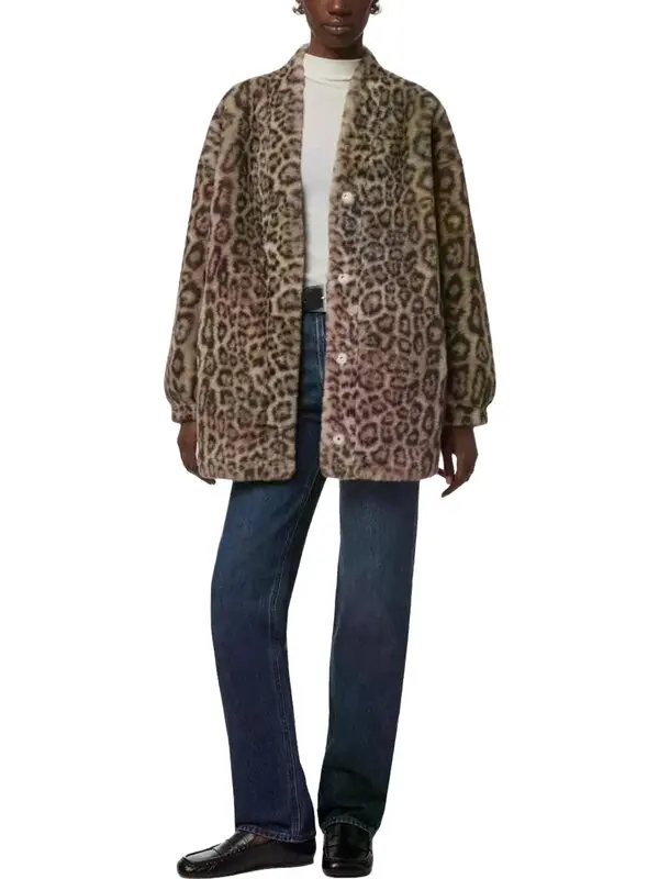 Apparis Jane Leopard-print Faux-fur Coat - Neutrals