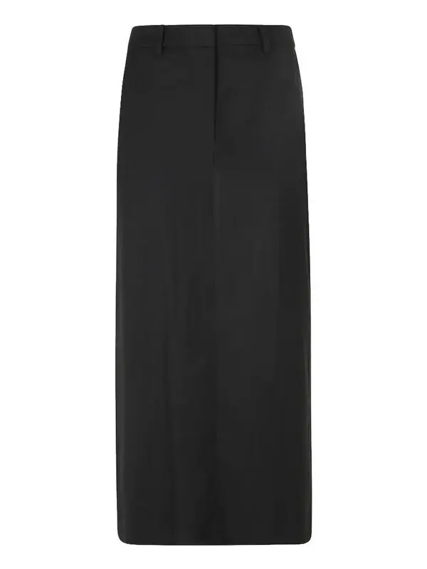 DUNST Belt-loops Rear-slit Skirt - Black