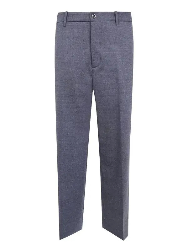NINE:INTHE:MORNING Wide-leg Wool Trousers - Grey