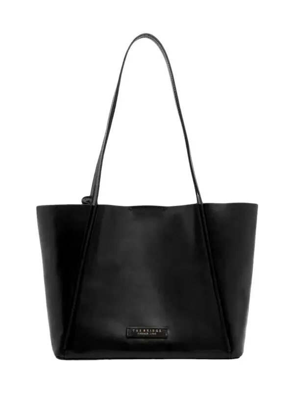 THE BRIDGE Icons Leather Shoulder Bag - Black