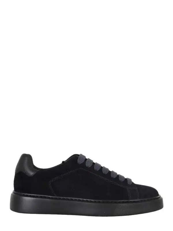 DOUCAL'S Suede Leather-trim Sneakers - Blue