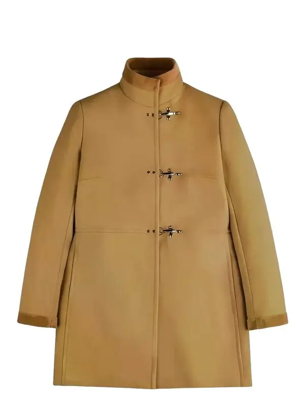FAY Virginia Hook-fastening High-neck Coat - Brown