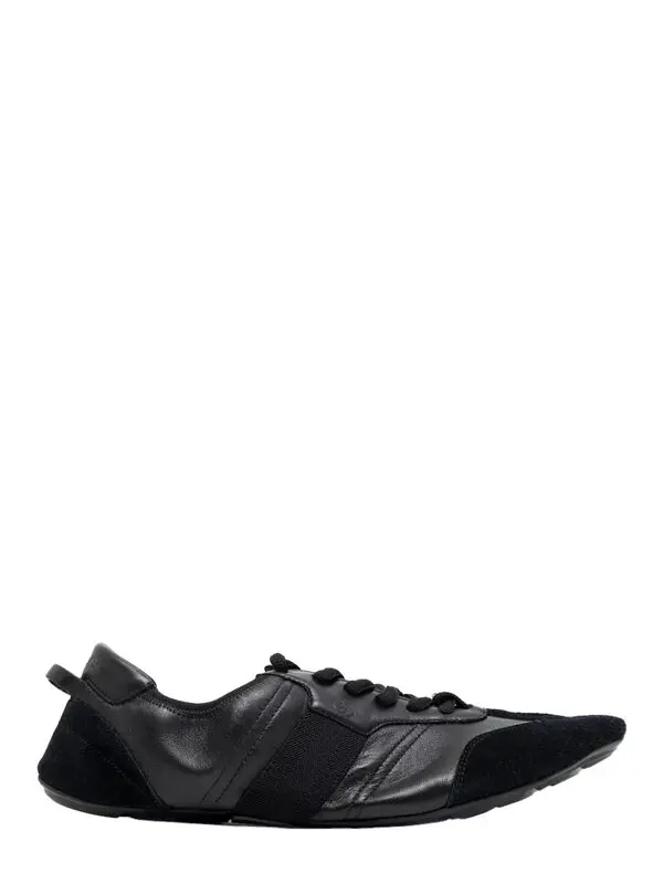 Gucci Lace-up Leather Sneakers - Black