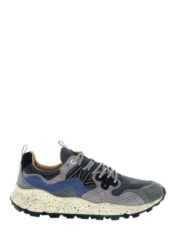 FLOWER MOUNTAIN Yamano 3 Suede-panelled Sneakers - Grey