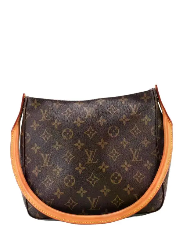 LOUIS VUITTON Looping Handbag Monogram Canvas Mm Satchel - Brown