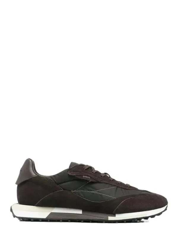 GHOUD VENICE Suede-panelled Sneakers - Brown