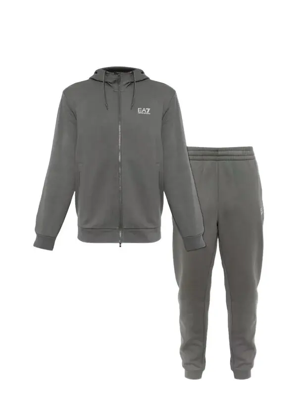 EA7 Logo-print Tracksuit - Grey