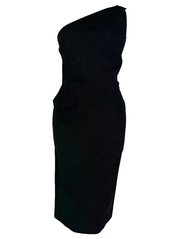 Roland Mouret One-shoulder Honey Dress - Black