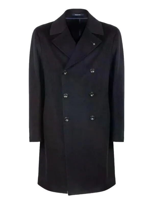 Tagliatore Double-breasted Virgin Wool Coat - Blue
