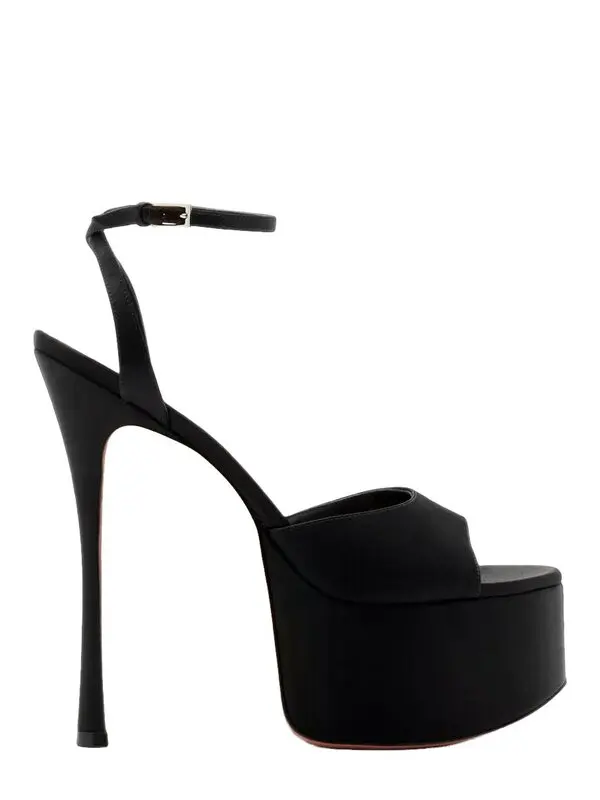 Amina Muaddi Aya Platform Sandals - Black
