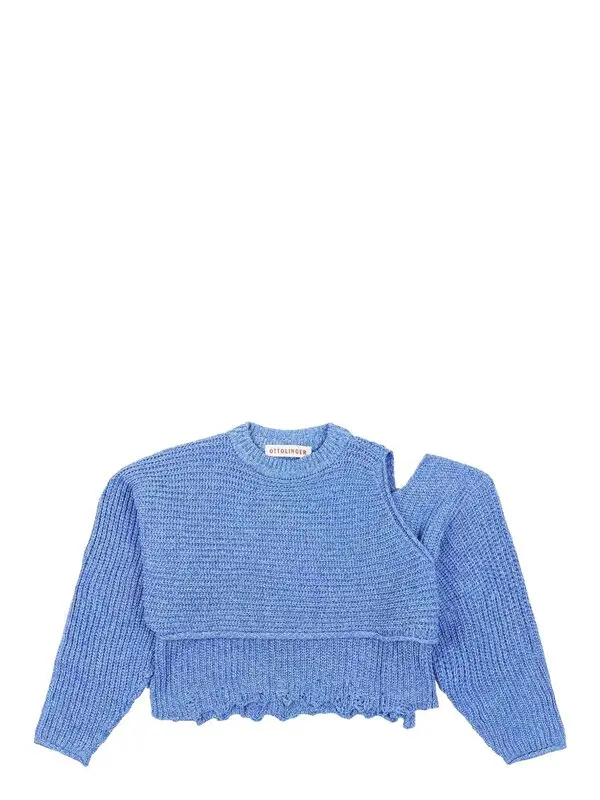Ottolinger Deconstructed Wrap Sweater - Blue