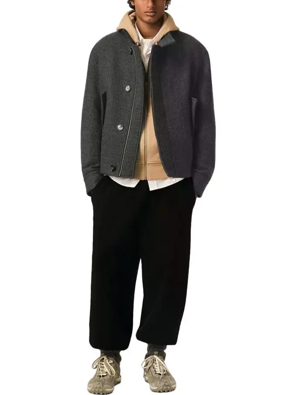 AMI Paris Wool Padded Harrington Jacket - Grey