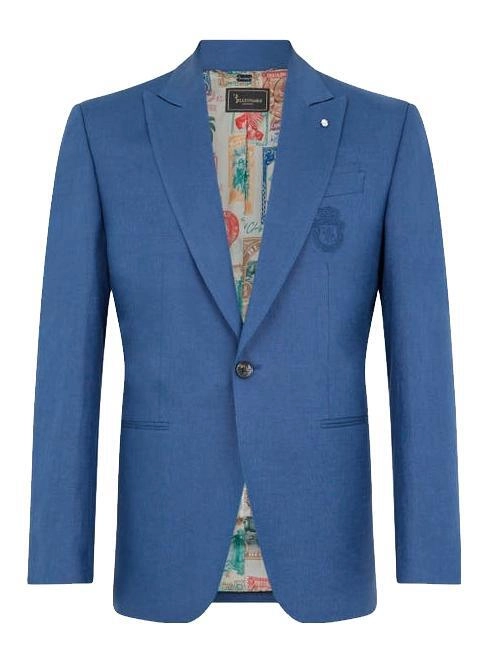 BILLIONAIRE Linen Blazer Miami Vice Fit - Navy