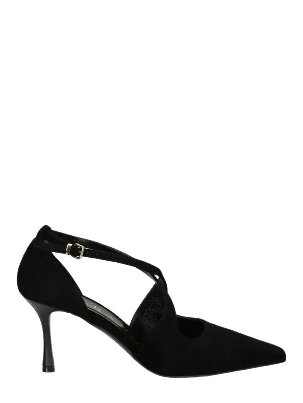 ALBANO Serene Crossover-strap Pointed-toe Pumps - Black