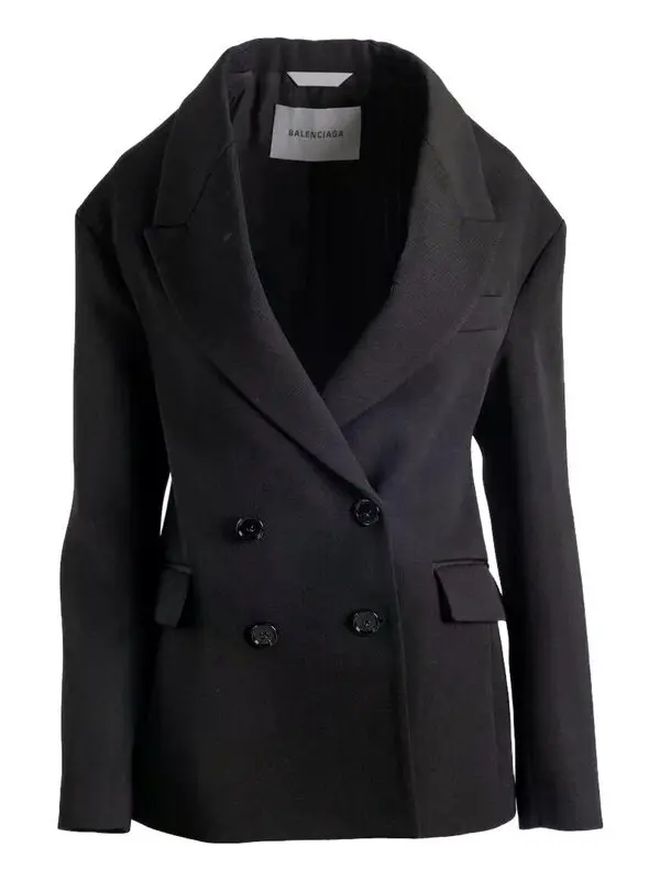 Balenciaga Double-breasted Blazer - Black