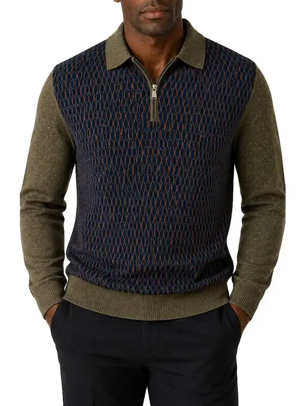 MACEOO Unknownseventeen Quarter Zip Sweater - Grey