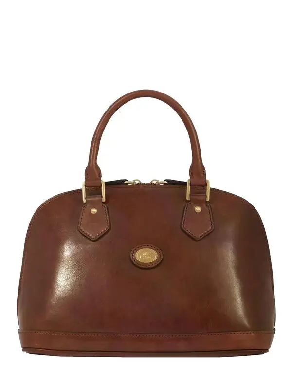 THE BRIDGE Leather Zip-top Tote Bag - Brown
