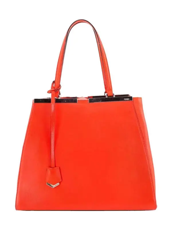 Fendi 3jours Bag Leather Large Tote Bag - Red