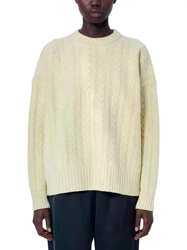 RÓHE Cable-knit Crew-neck Sweater - Neutrals