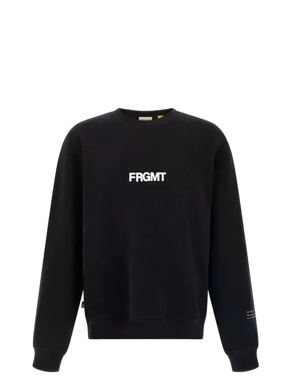 Moncler X Fragment Logo-print Cotton Sweater - Black