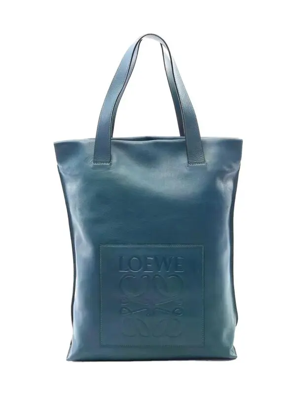 Loewe 2010-2026 Anagram Leather Shopper Tote Bag - Blue