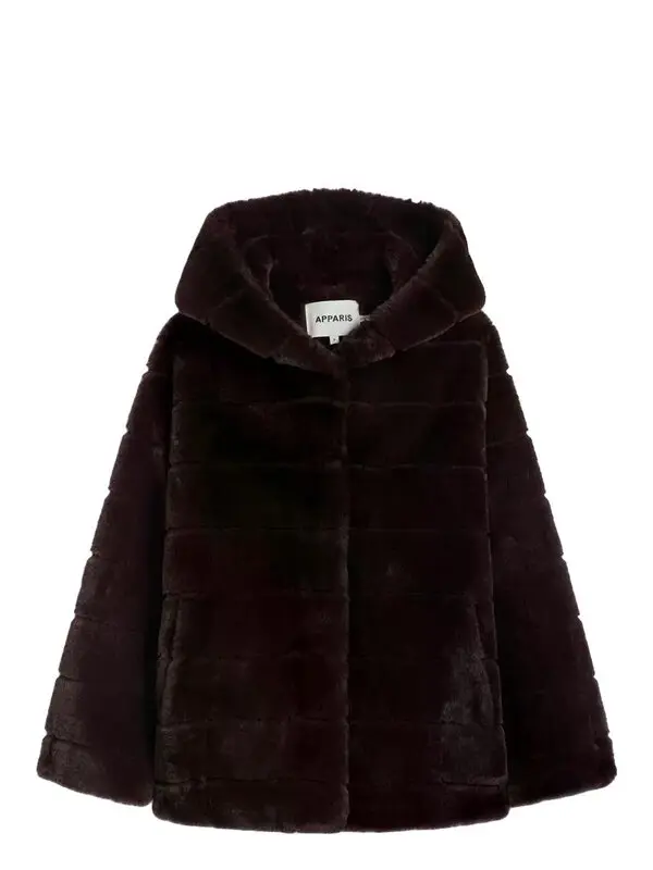 Apparis Goldy Faux-fur Hooded Coat - Red