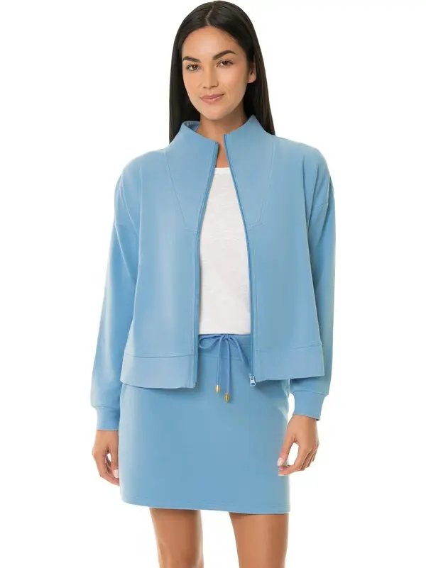 Helen Jon Boxy Zip Jacket - Light Blue