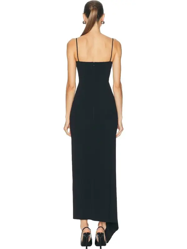 Givenchy Sliced Long Slit Dress - Black