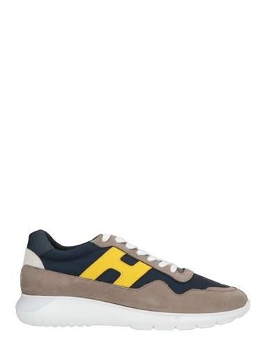 Hogan Sneakers Taupe Size Leather, Textile Fibers - Grey