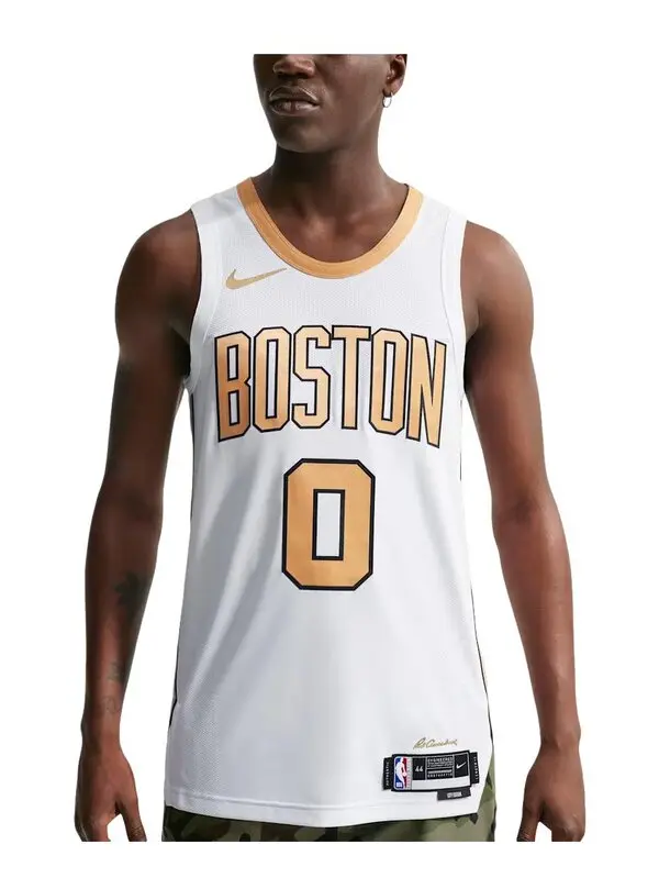 Nike Jayson Tatum Boston Celtics City Edition Dri-fit Adv Nba Authentic Jersey - White