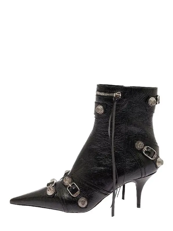 Balenciaga Cagole M70 Ankle Boots 'black - Black/silver