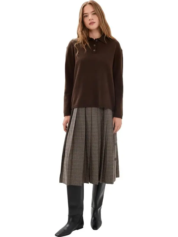 Sea Julia Plaid Combo Sweater Dress Set - Multi