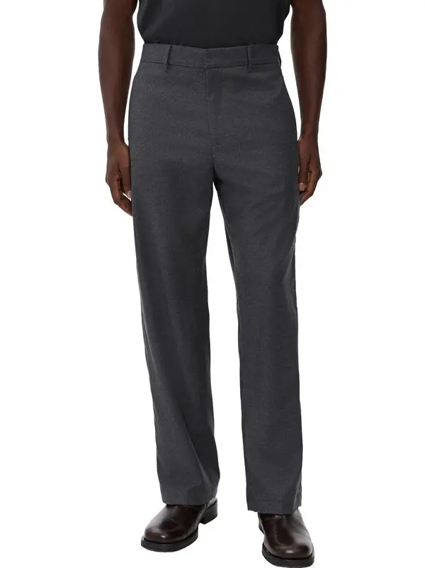 Barena Venezia Delfo Flan Brushed Wool Trousers - Grigio