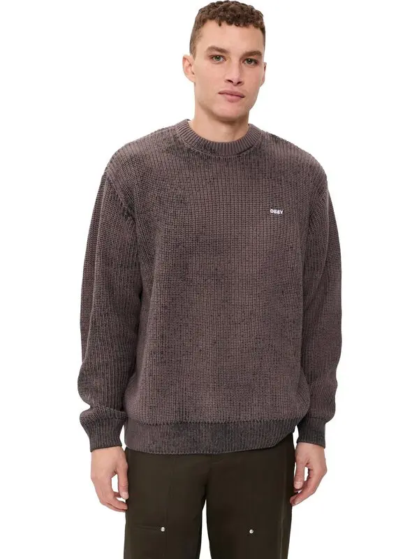 Obey Spray Effect Sweater - Morel Multi
