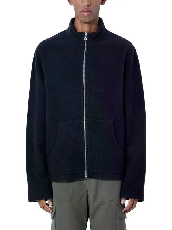 RIER High-collar Zip-up Jacket - Blue