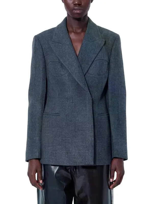 RÓHE Notched-lapel Blazer - Grey