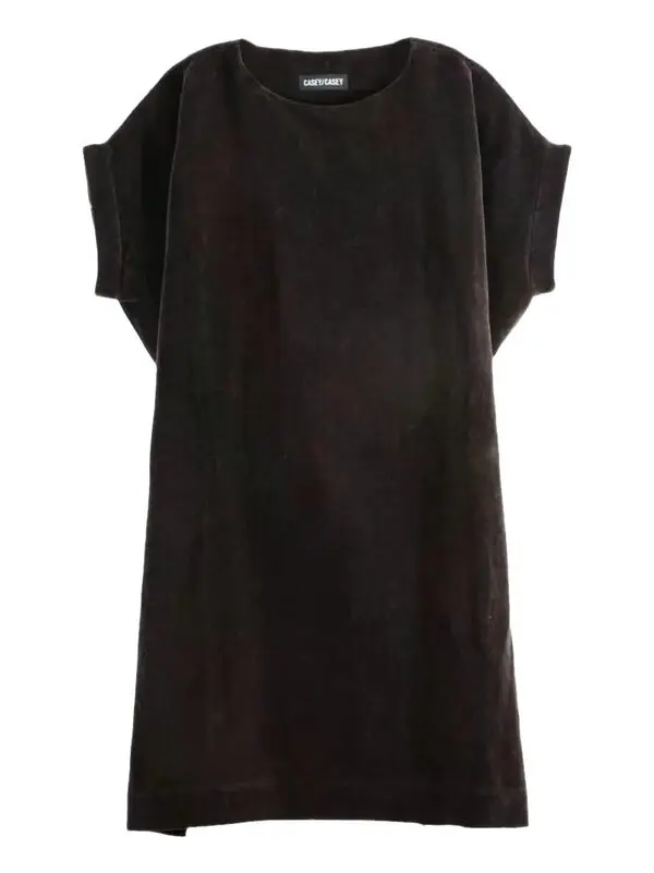 CASEY CASEY Francesca Velvet-effect Shift Midi Dress - Brown