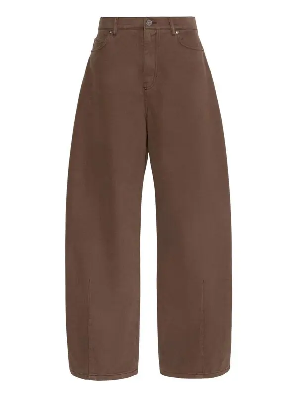 Max Mara Twill Casual Trousers - Brown