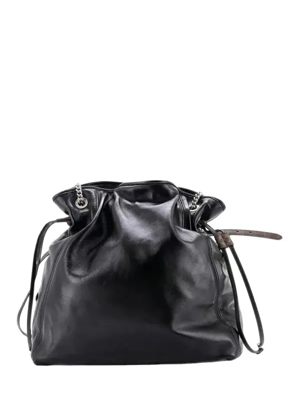 LOUIS VUITTON Off Duty Vibe Handbag Leather Mm Bucket Bag - Black