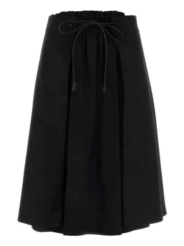 Moncler Drawstring Flared Midi Skirt - Black