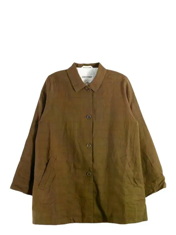 CASEY CASEY Soleil Check-pattern Button-up Jacket - Brown