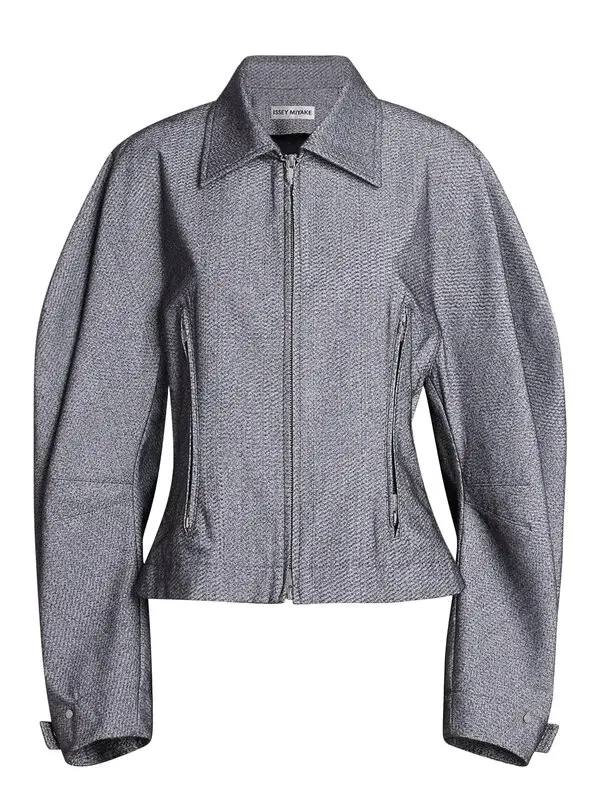 Issey Miyake Textured Reflection Jacket - Grey