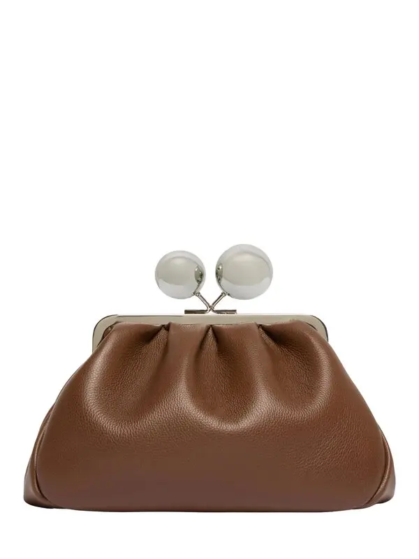 Max Mara Leather Pasticcino Clutch Bag - Brown