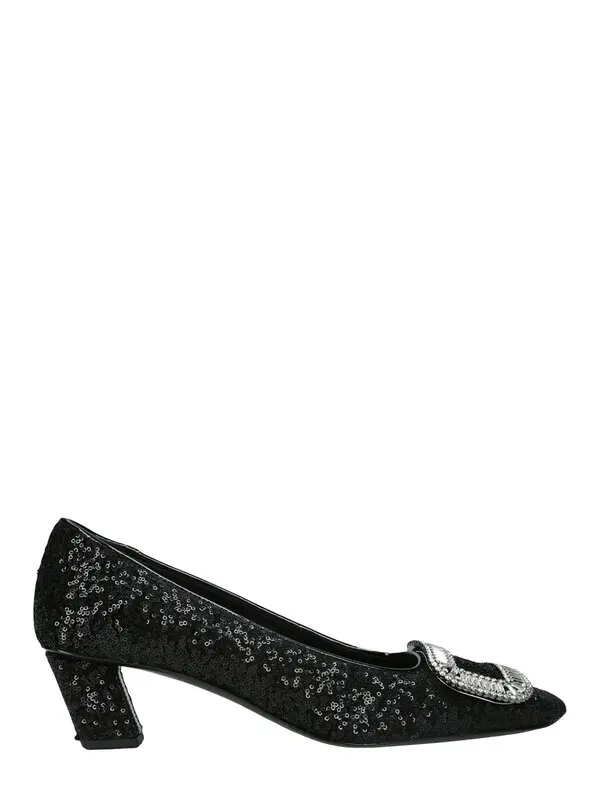 ROGER VIVIER Embellished Belle Vivier Pumps 45 - Black