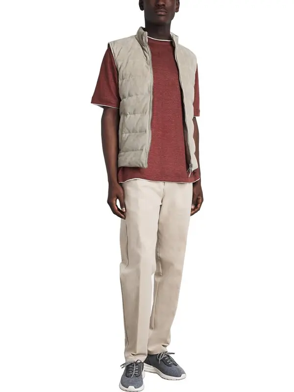 Eleventy Linen Layered T-shirt - Brown