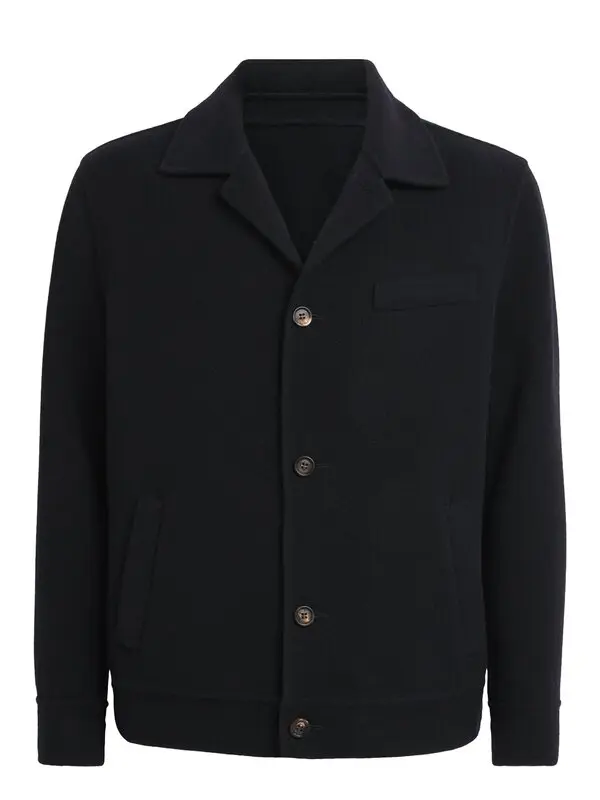 Eleventy Wool Overshirt - Blue